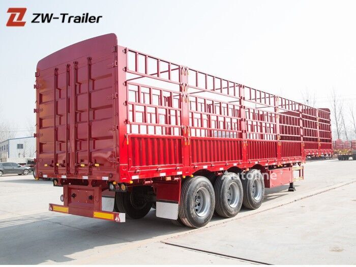 ZW-Trailer 3-Axle Cargo Fence Semi Trailer poluprikolica sa ravnom platformom