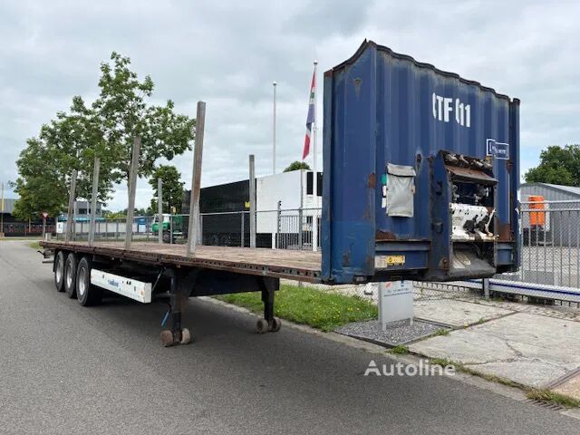 Krone SD Flatbed met rongen 41 ton standard chassis poluprikolica za prevoz drva