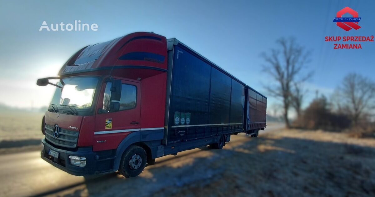 Mercedes-Benz ATEGO 1224 kamion sa klizna zavesa cerada + prikolica sa kliznom ceradom