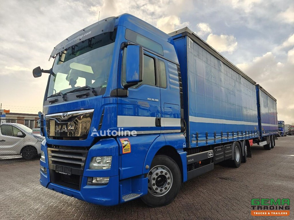 MAN TGX 26.500 6x2/4 XXL Euro6 - Retarder - Curtainsider Combi + Van kamion sa klizna zavesa cerada