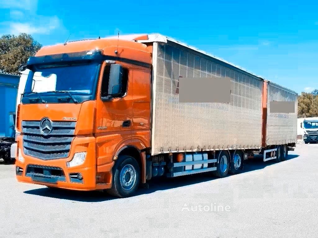 Mercedes-Benz Actros 2545 kamion sa klizna zavesa cerada + prikolica sa kliznom ceradom
