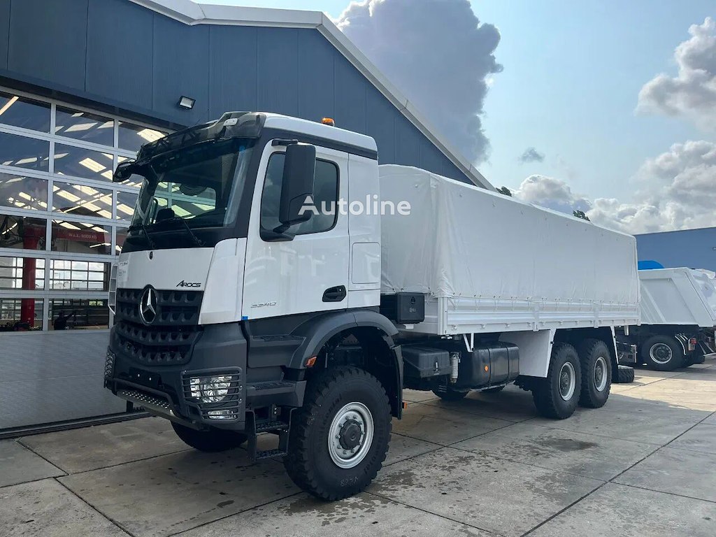 Novi Mercedes-Benz Arocs 3340 A 6x6 Cargo Truck kamion sa klizna zavesa cerada