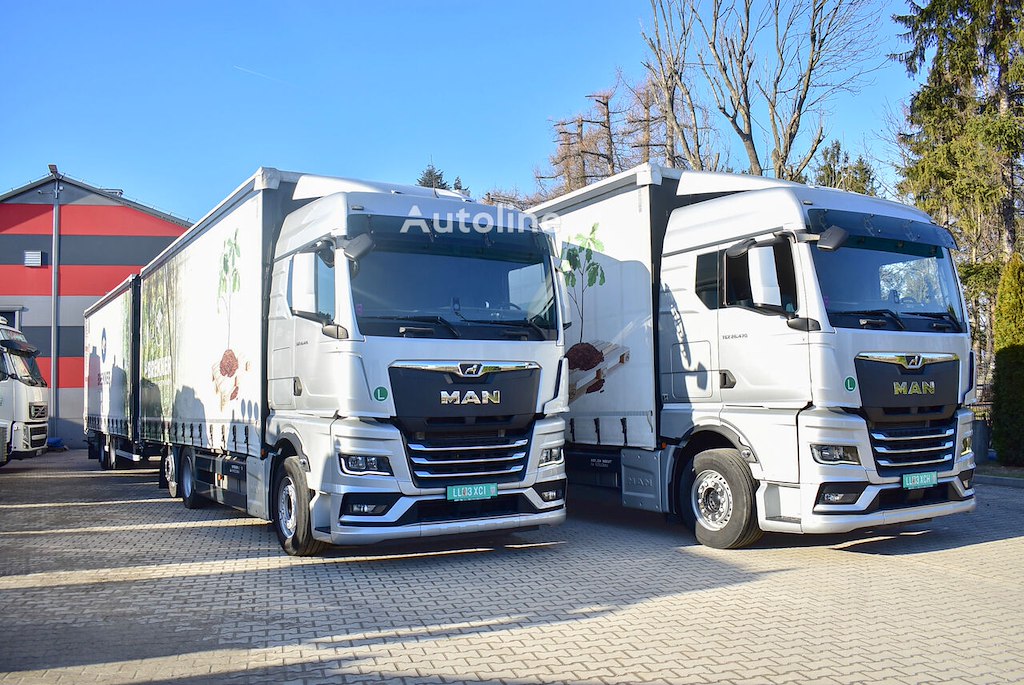 MAN TGX 26.470 Euro 6 D/ Zestaw Tandem przejazdowy 120m³/ TG3/ GM/ ! kamion sa klizna zavesa cerada + prikolica sa kliznom ceradom