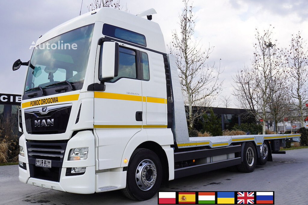 MAN TGX 26.470 tow truck / NEW galvanized platform / deck 950 cm / 2 autotransporter