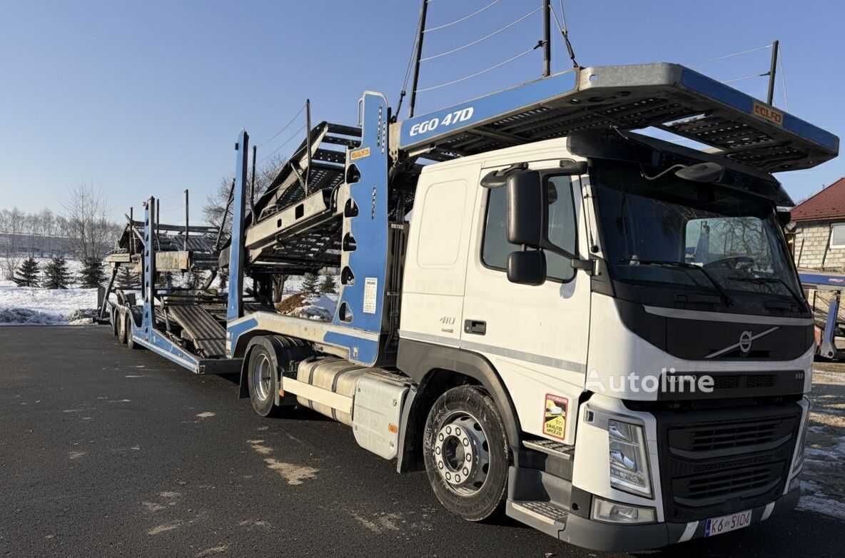 Volvo 410 autotransporter + prikolica autotransportera
