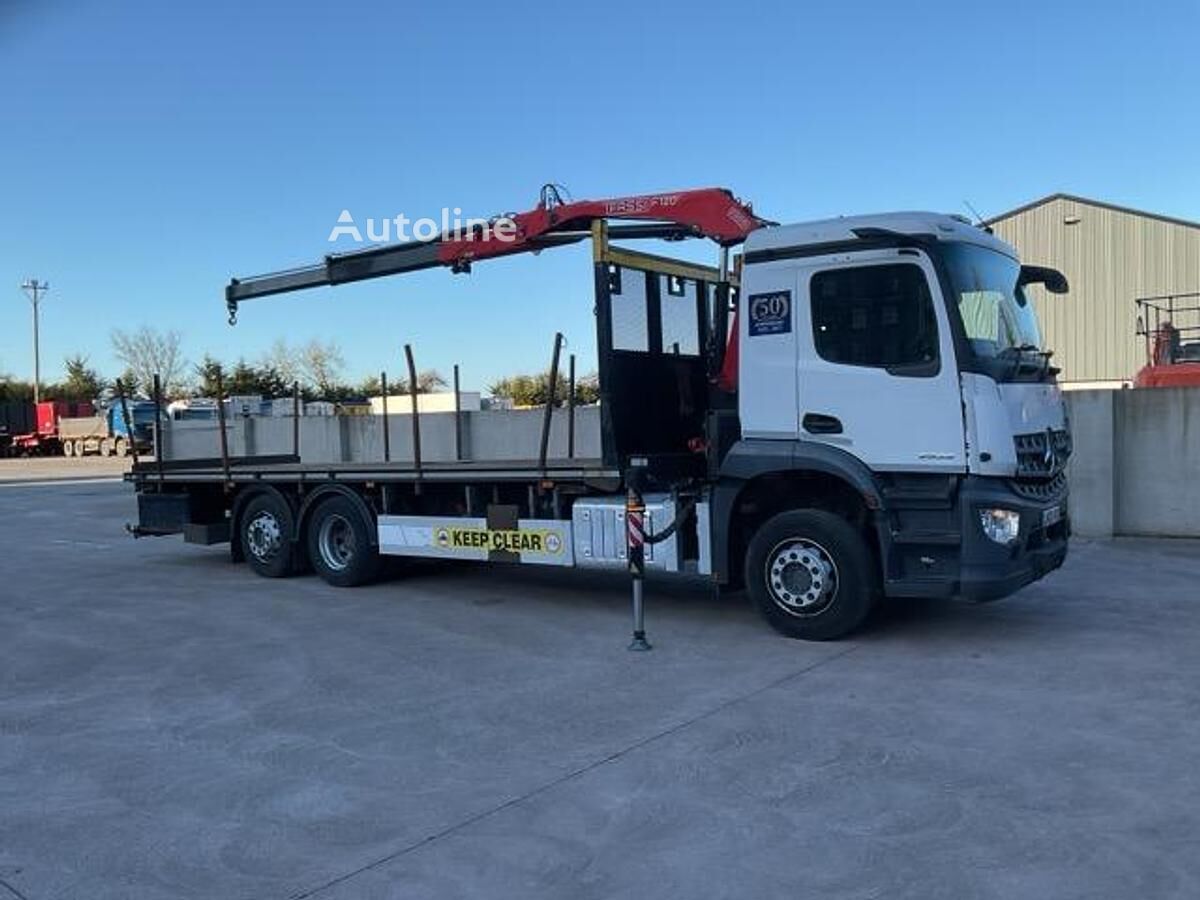 Mercedes-Benz Arocs 2535 Flatbed Crane Lorry kamion platforma