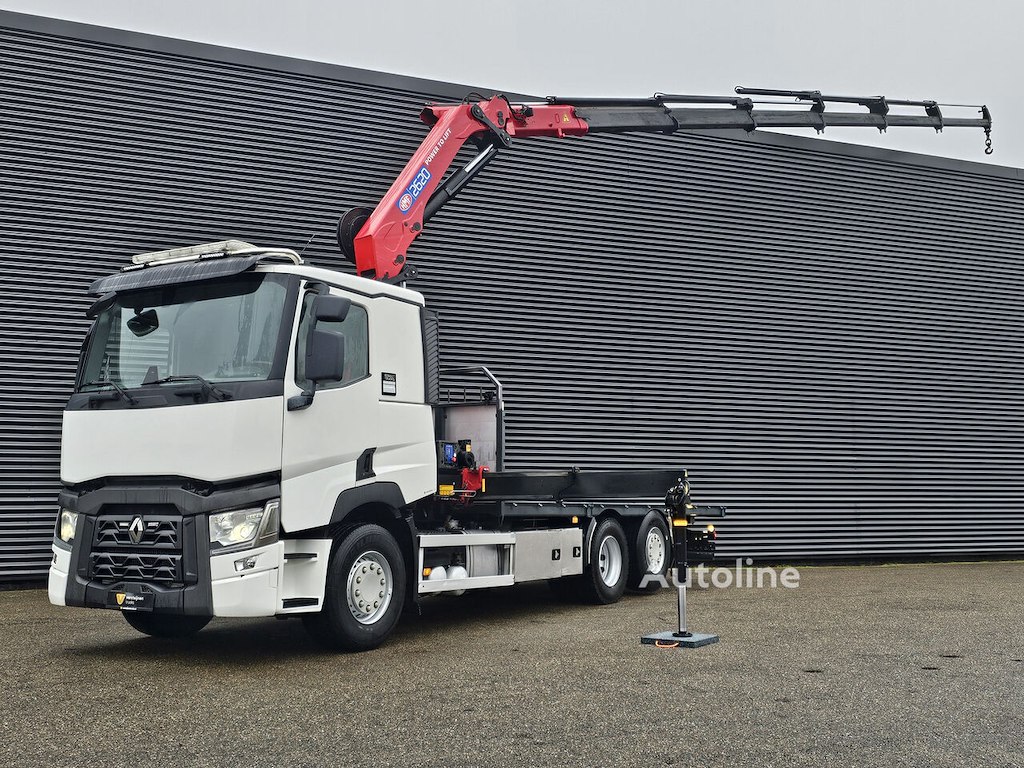 Renault T-430 / 6X2 / HMF 26TM / CRANE / GRUE kamion platforma