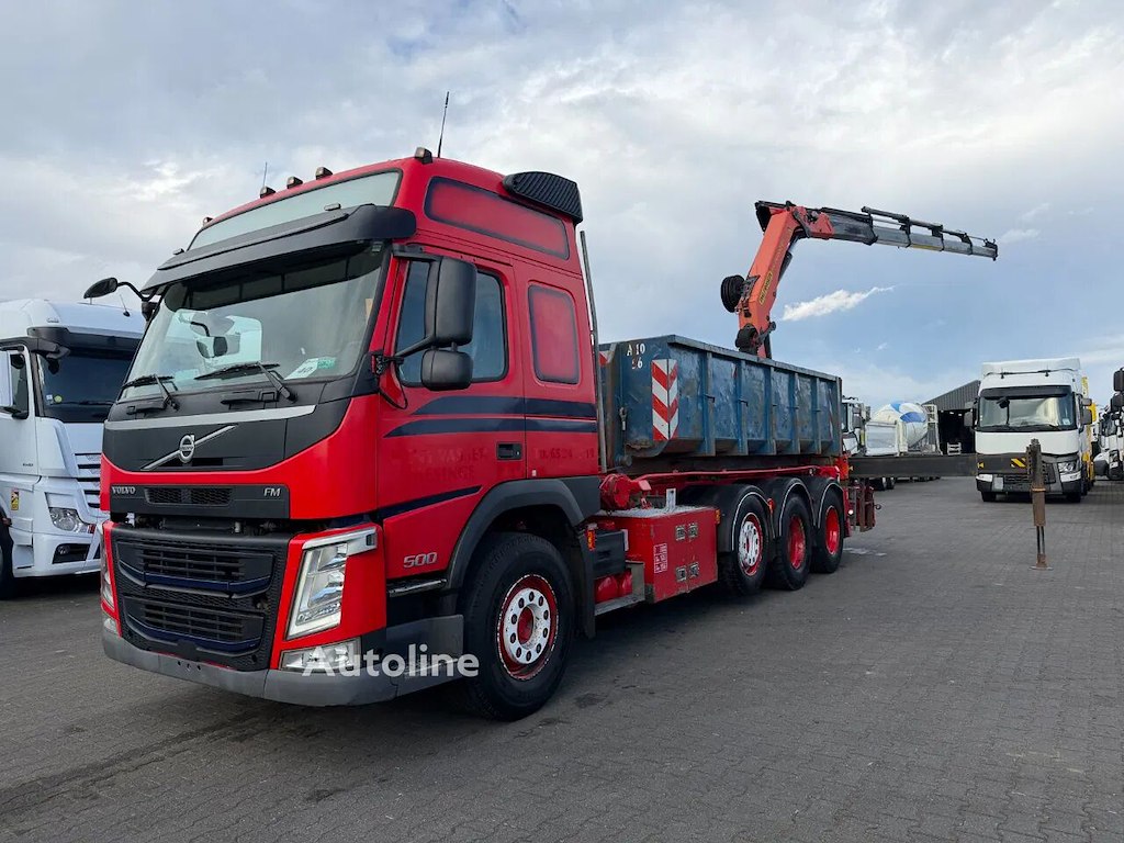 Volvo FM 500 8X2 HMF Containersystem + Palfinger PK 26002 kamion sa kukom za podizanje tereta