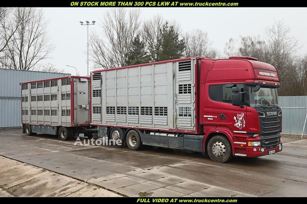 Scania R520, 6x2, RETARDER +TRAILER, ANIMAL TRANSPORT kamion za prevoz stoke + prikolica za prevoz stoke
