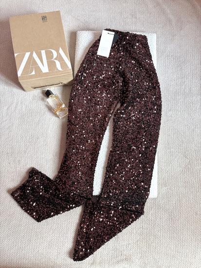 Zara sequin pantalone nove sa etiketom