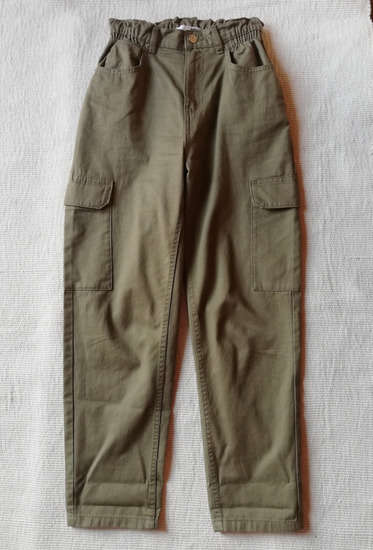 Sinsay maslinaste kargo pantalone XS/S