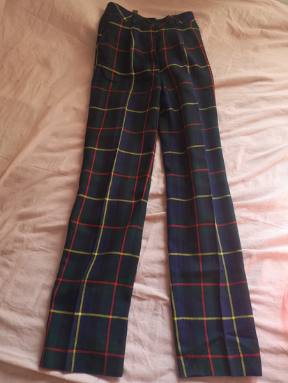 Tartan pantalone poluobim 32