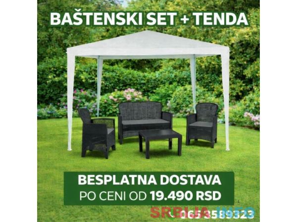 Set za dvorište + tenda – 19.490 RSD uz BESPLATNU DOSTAVU