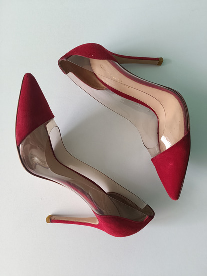 Gianvito Rossi Plexi cipele – crveni antilop