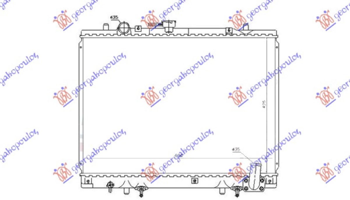 HLADNJAK MOTORA 2.5 DIZEL (AUTOMATSKI) (425x600) (KOYO)