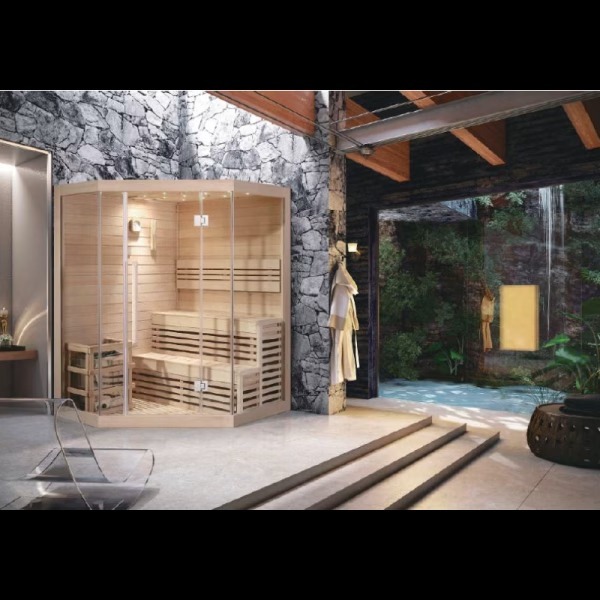 Sauna soba Nero kanadski hemlock 1800x1800x1900 za 4 osobe sa rasvetom 14732ID: EK000831178