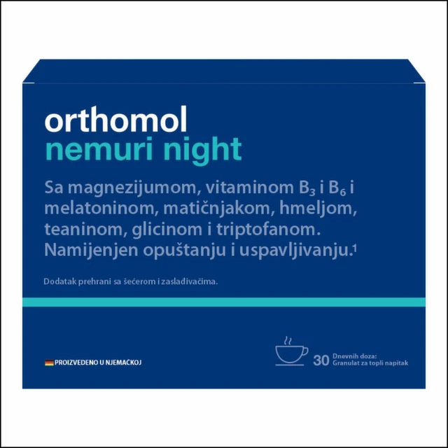Orthomol Nemuri Night granule za topli napitak, 30 doza