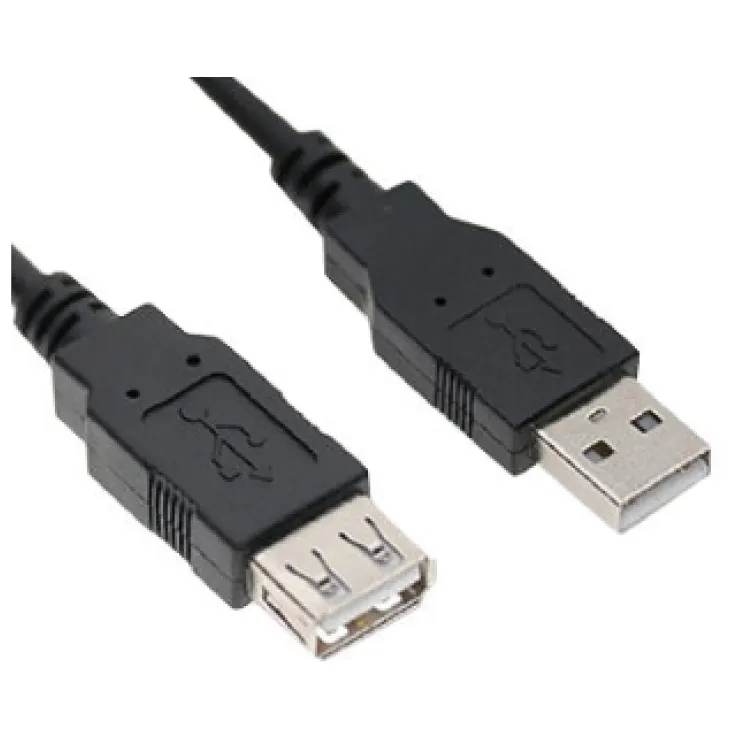 Kabl USB A - USB A M/F (produžni) 5m crni