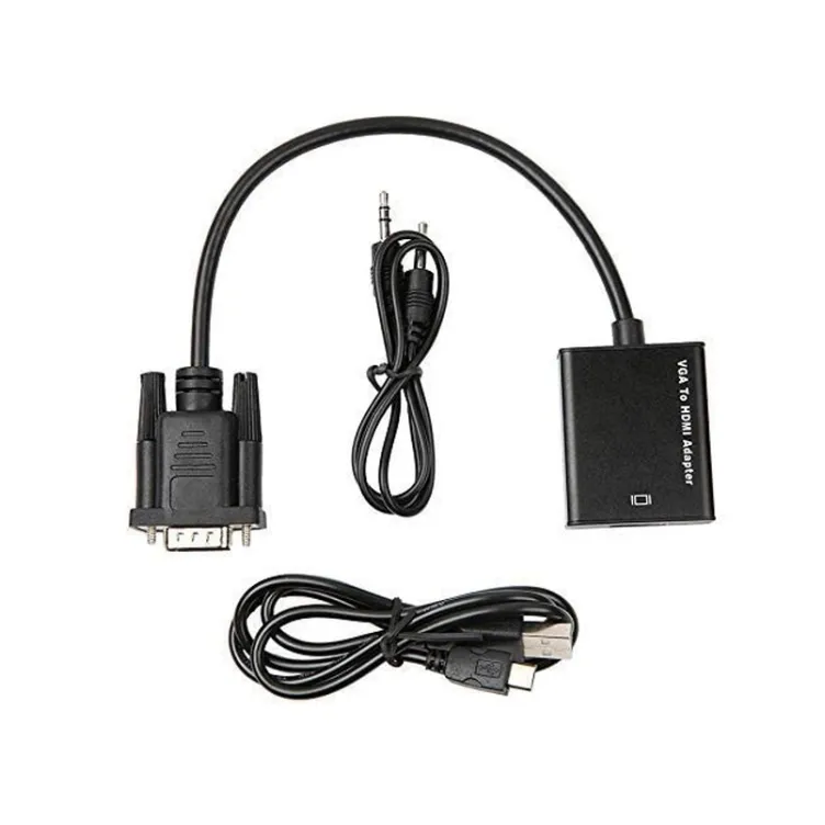 Adapter VGA na HDMI (m/ž) + Audio kabl (m/m) + Micro USB kabl (m/m)