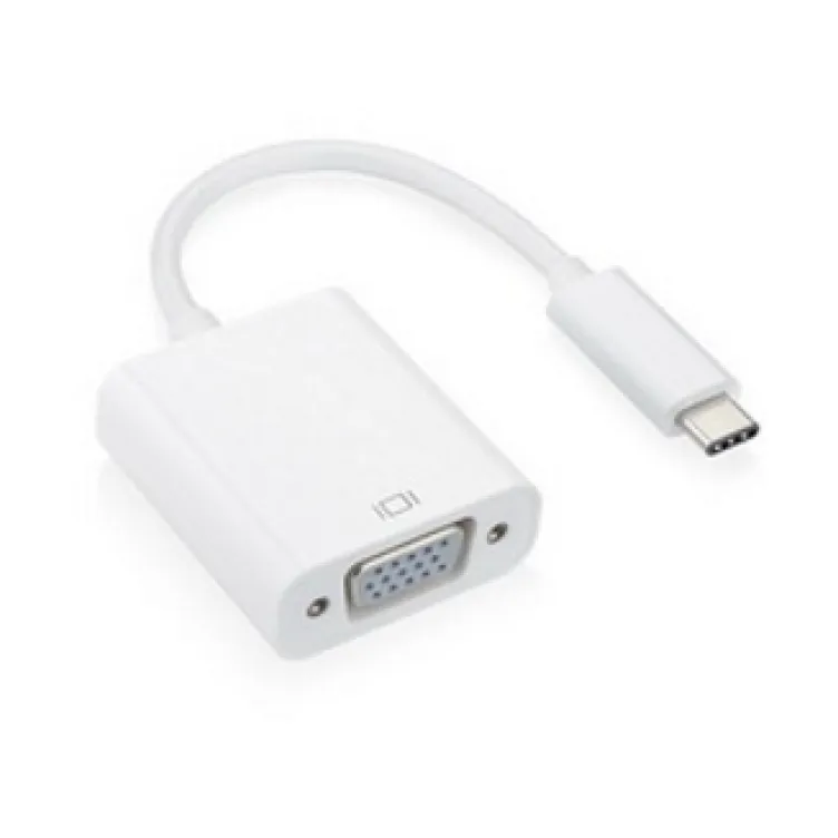 Adapter-konvertor USB 3.1 tip C (M) - VGA (F) srebrni