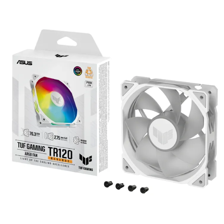 TUF GAMING TR120 ARGB REVERSE WHITE ventilator