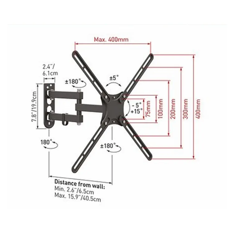 E3433 LCD TV zglobni zidni nosač do 65 inča