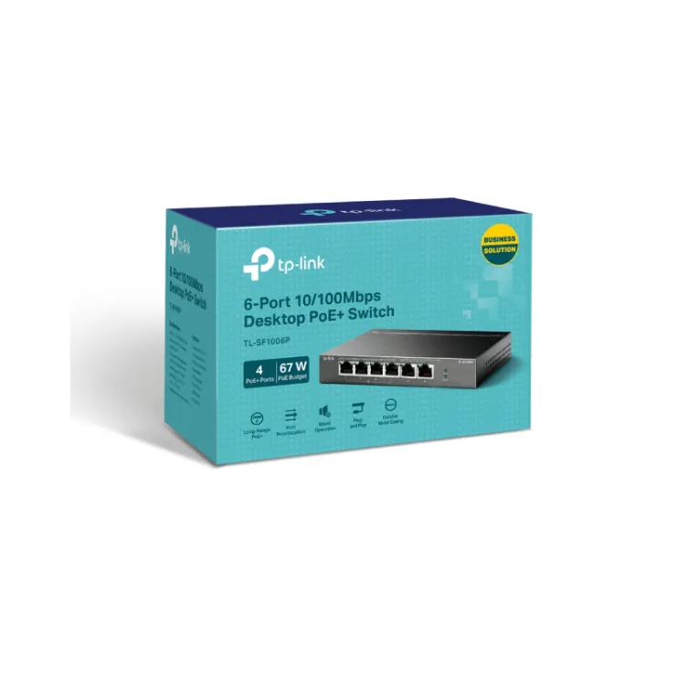 TL-SF1006P PoE switch 6 porta(4 poe+2)