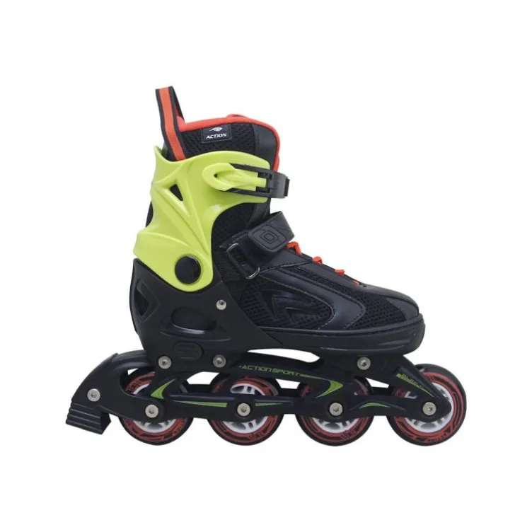 Roler s (33-36) crno neon zeleni alu abec-5 pu točkići