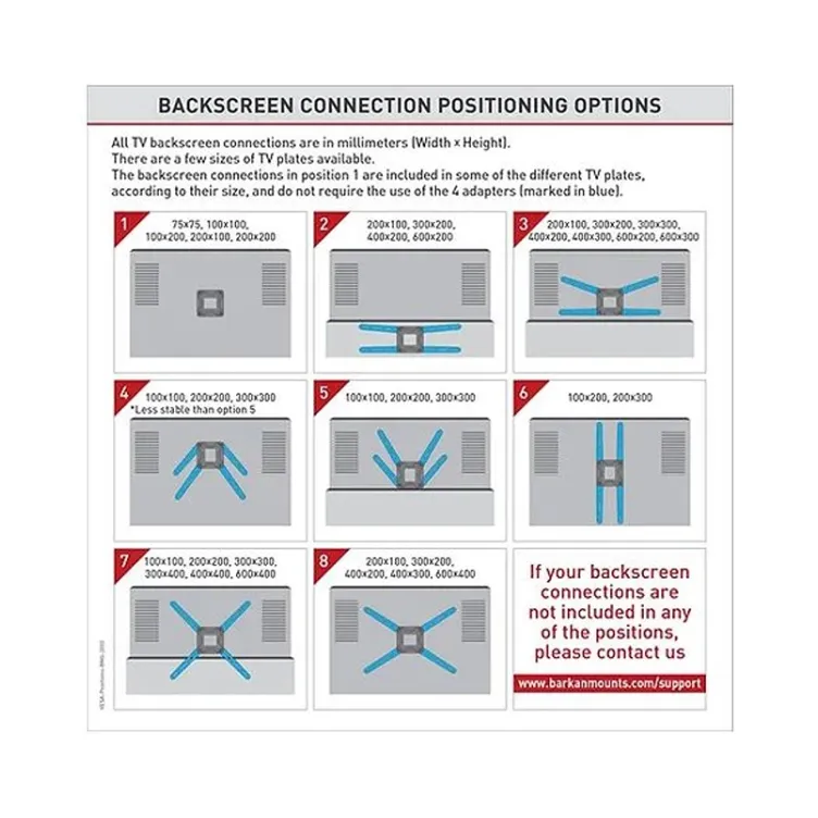4400.B LCD TV zglobni zidni nosač do 86 inča za ravne i zakrivljene televizore