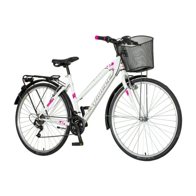 Bicikl explorer elite lady 28" belo roze s/m