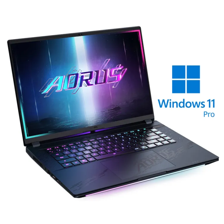AORUS MASTER 16 BXH 16 inch QHD+ OLED 240Hz 500nits Core Ultra 9 275HX 32GB 1TB SSD GeForce RTX 5070 Ti 12GB RGB Backlit Win11Pro gaming laptop