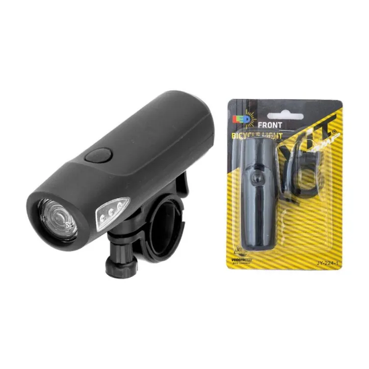 Lampa prednja halogena 1w led dioda 5 funkcija crna