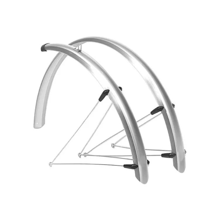 Blatobran eurofender 26" pvc silver 53 mm širina grip type montaža