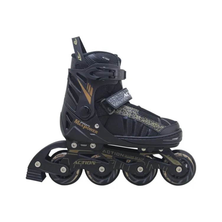Roler xs (27-30) crno zlatni alu abec-5 pu točkići