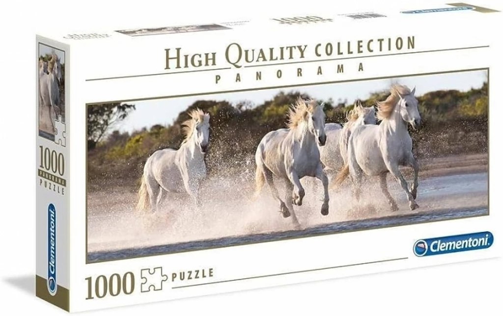 SLAGALICA PUZZLE HIGH QUALITY PANORAMA RUNNING HORSES 1000 PCS CLEMENTONI 97873