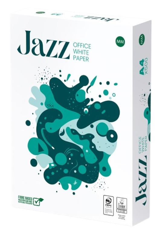 Papir Fotokopir JAZZ A4/75g m2/ 500 Lista za laser, inkjet i fotokopir masine Ris papira