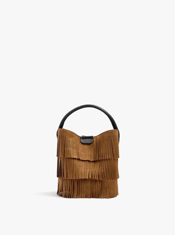 BUCKET HANDBAG WITH FRINGES