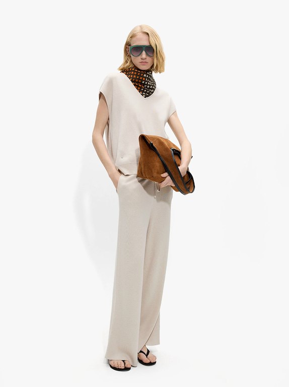 PLAIN KNIT TROUSERS