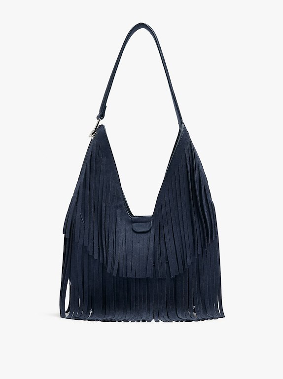 HOBO SHOULDER BAG WITH FRINGES