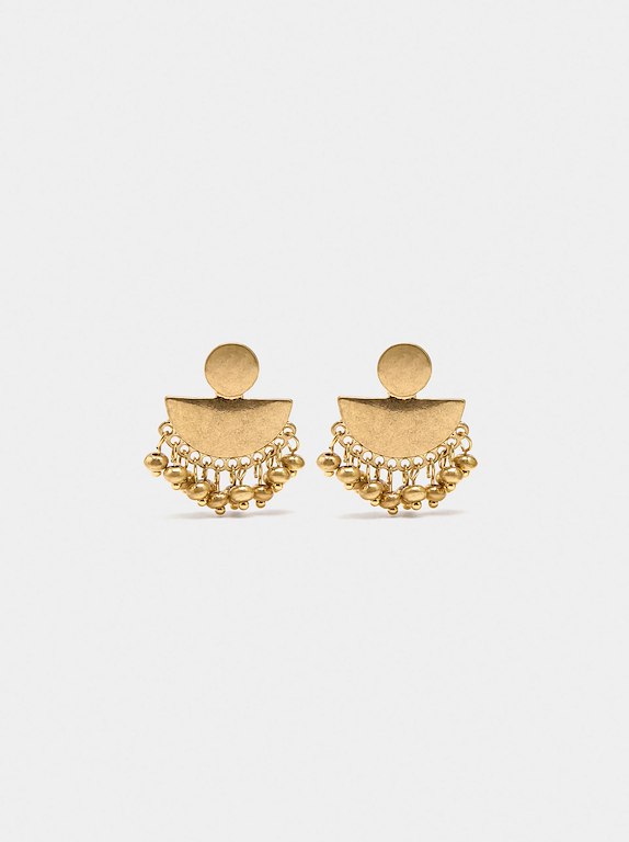 FAN EARRINGS WITH BEADS