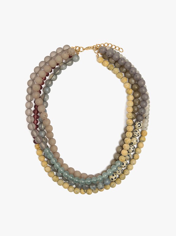 MULTI-COLLAR WITH STONE BEADS