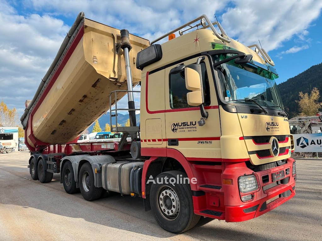 Mercedes-Benz Actros 2655 V8 MP3 BL tegljač + poluprikolica kipera