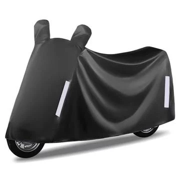DUSTPROOF AND RAINPROOF MOTORCYCLE COVER - 5XL - BLACK