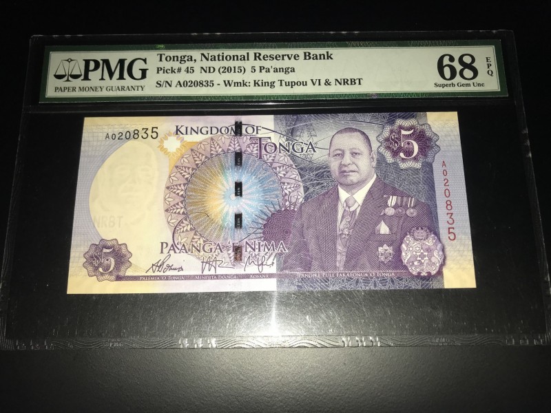 TONGA 5 PAANGA.2015. UNC.