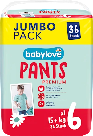 babylove
Premium pelene gaćice veličina 6 - XL (15+kg), 36 kom