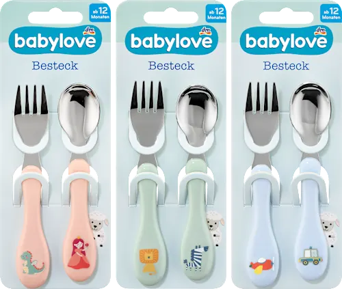 babylove
Pribor za jelo - dvodelni set: kašika i viljuška, više vrsta, 1 kom