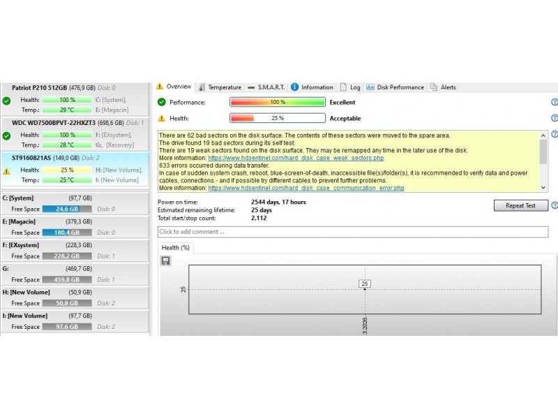 Seagate Momentus 5400 160GB laptop HDD