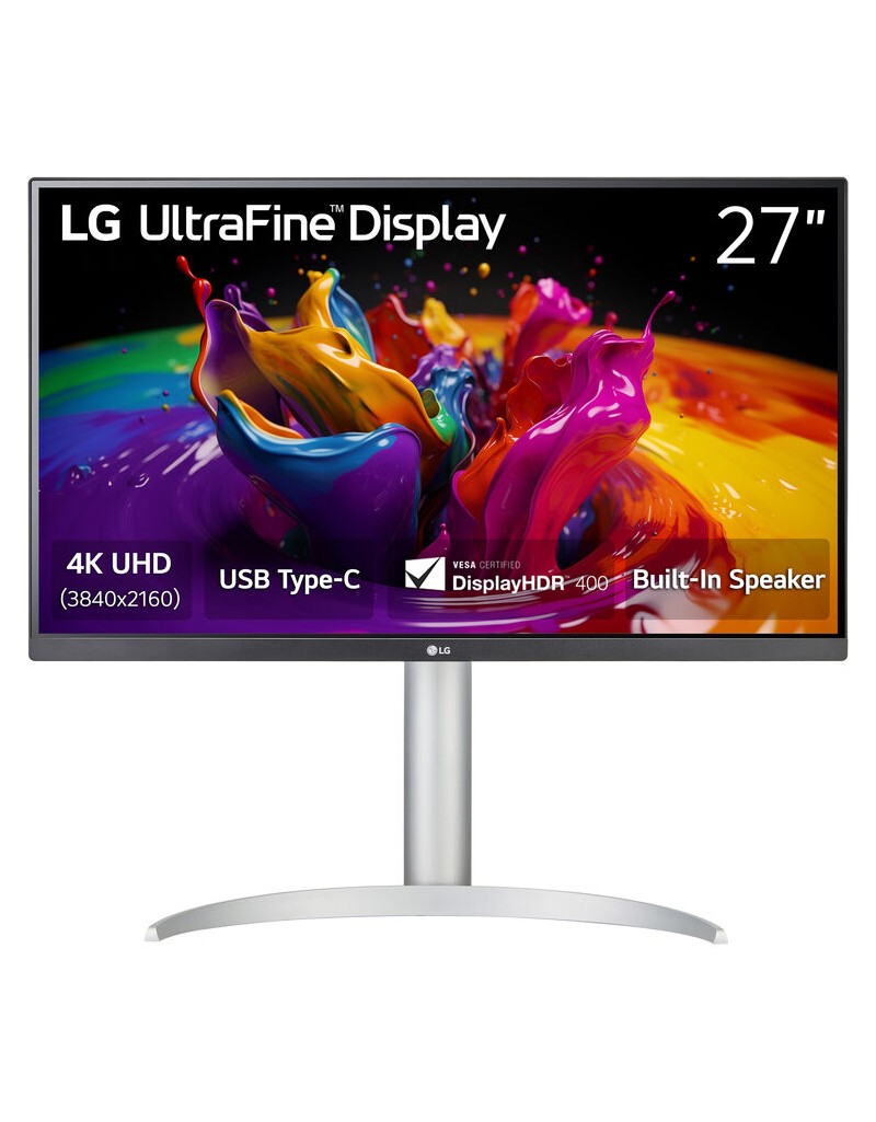 LG 27UP850K-W 27" IPS 3840x2160 60Hz 5ms GtG HDMIx2,DP,USB,USB type C VESA pivot srebrna