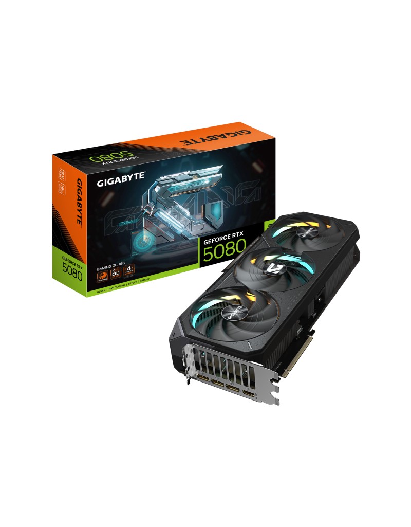GIGABYTE nVidia GeForce RTX 5080 GAMING 16GB GV-N5080GAMING OC-16GD rev. 1.0 graficka karta