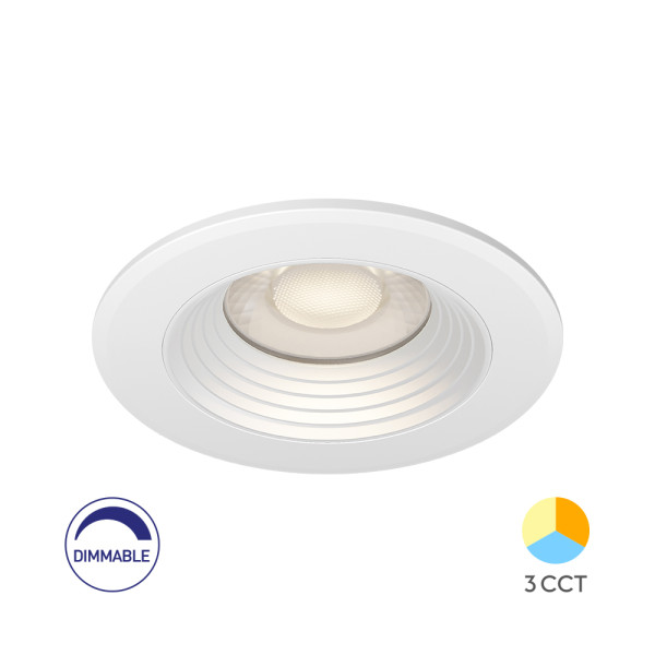 BRY-G6 D85-6.5W-WHT/WHT-DIM-3IN1-IP20-LEDSPOTLIGHT